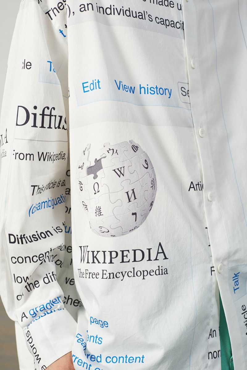 Wikipedia x Études Spring/Summer 2020 Collection | Hypebeast