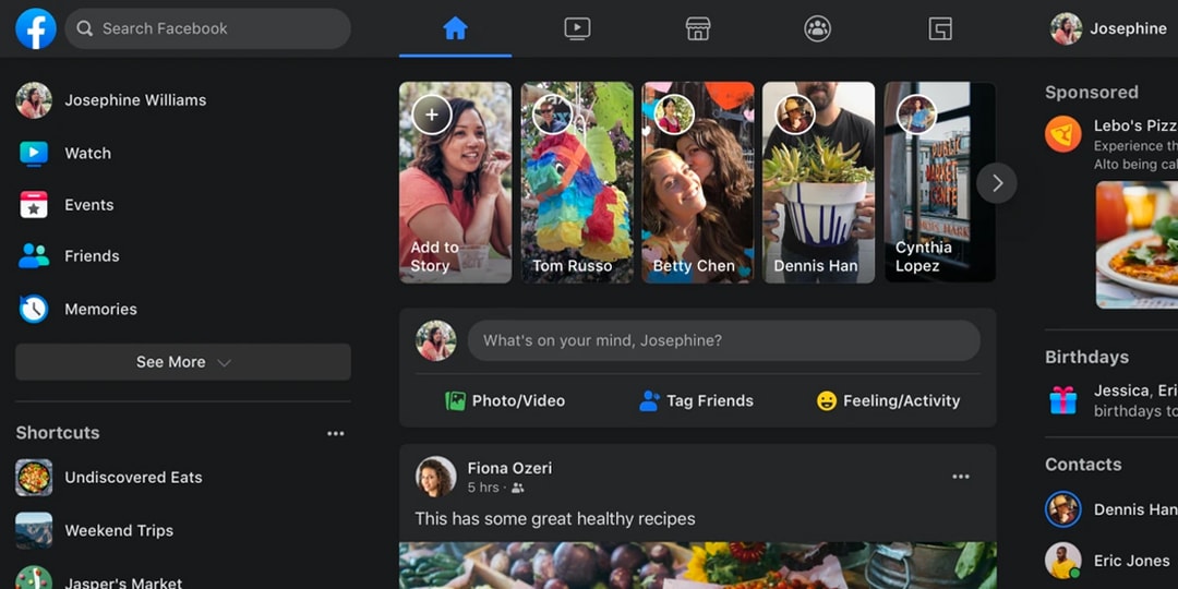 Facebook Desktop Browser Dark Mode Update Info | Hypebeast
