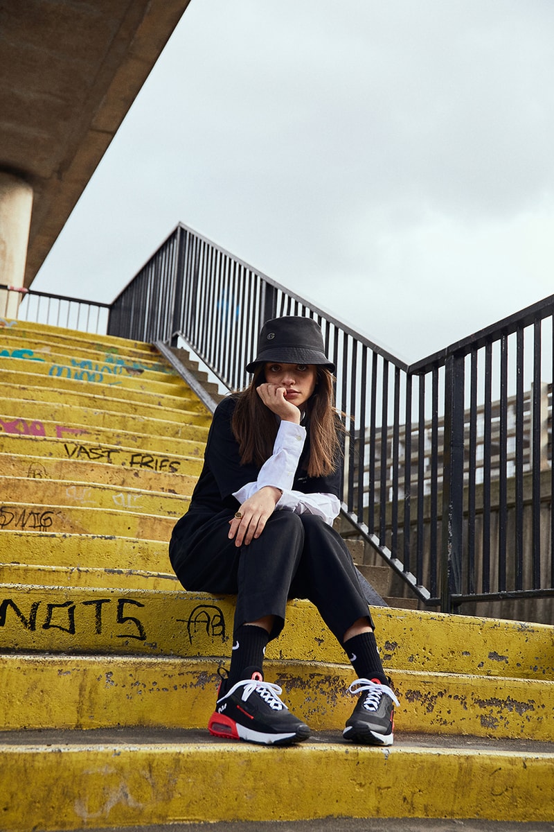 Wearing Nike Air Max 90