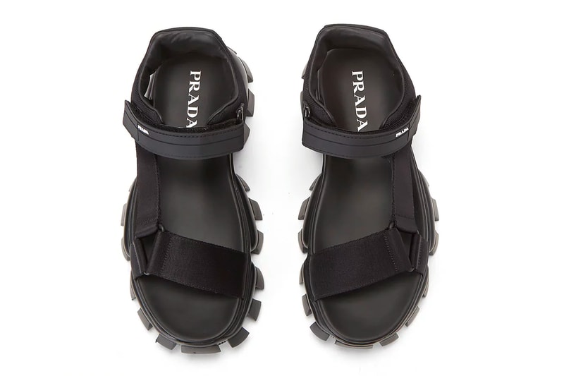 Prada Cloudbust Thunder Sandals "Black" | Hypebeast
