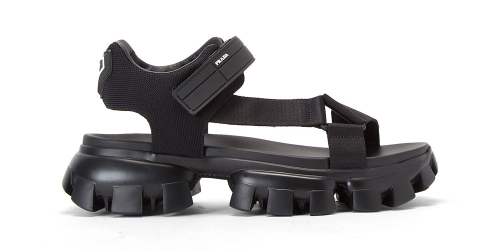 Prada Cloudbust Thunder Sandals "Black" | Hypebeast