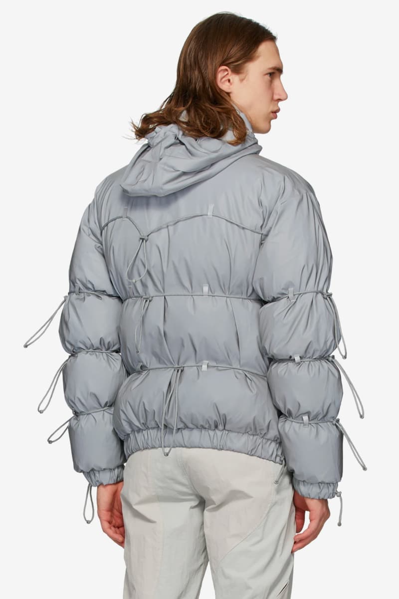 SSENSE Exclusive POST ARCHIVE FACTION Down Reflective String Jacket ...