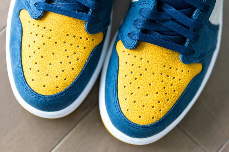 Air Jordan 1 Michigan Wolverines PE Detailed Photos | Hypebeast