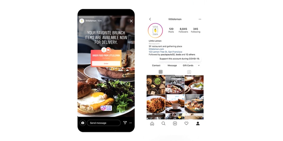 Instagram Introduces Food Delivery and Gift Cards | Hypebeast