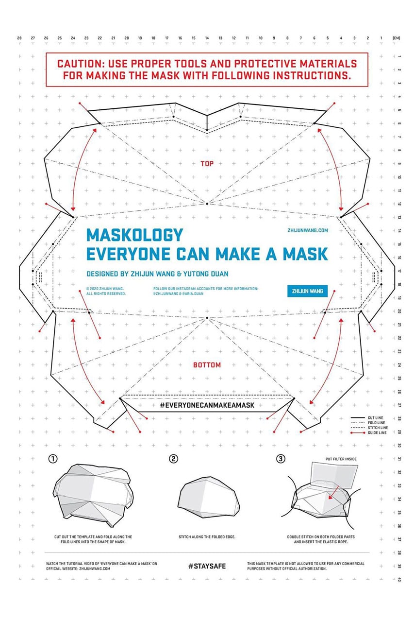 Zhijun Wang "MASKOLOGY" DIY Face Mask Template | Hypebeast