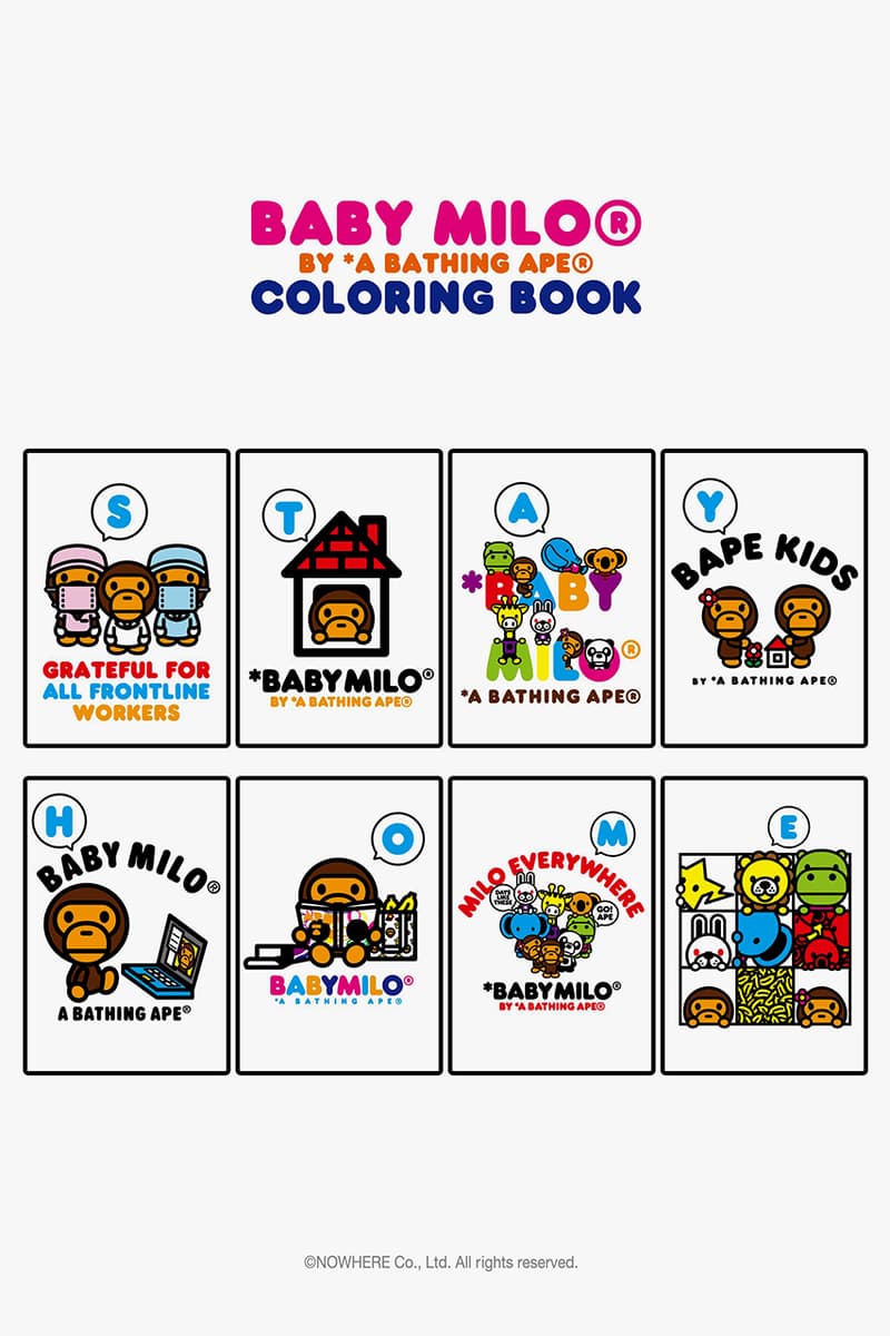 Download A BATHING APE's Baby Milo Coloring Book | Hypebeast