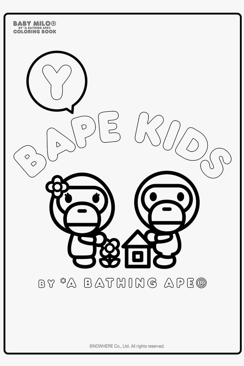 Download A BATHING APE's Baby Milo Coloring Book | Hypebeast