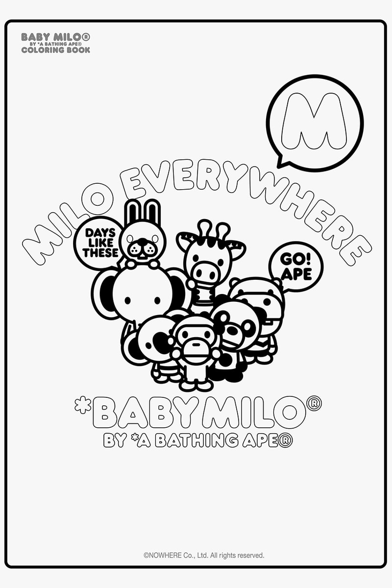 Download A BATHING APE's Baby Milo Coloring Book | Hypebeast
