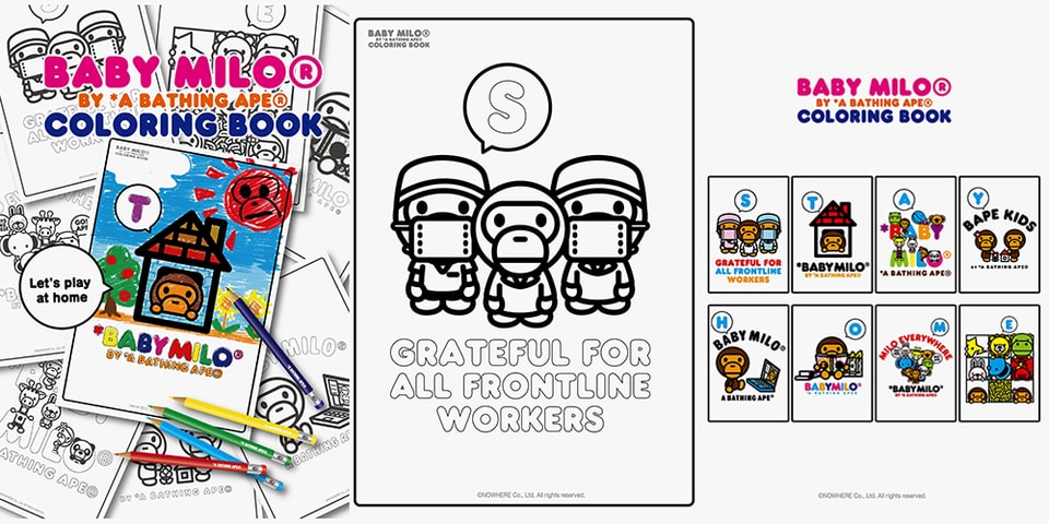 Download A BATHING APE's Baby Milo Coloring Book | Hypebeast
