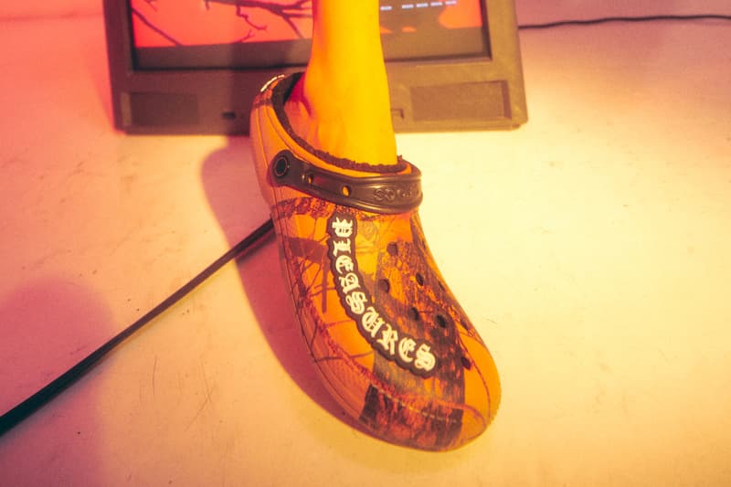 PLEASURES x Crocs Classic Lined Mossy Oak Blaze Clog Release | Hypebeast