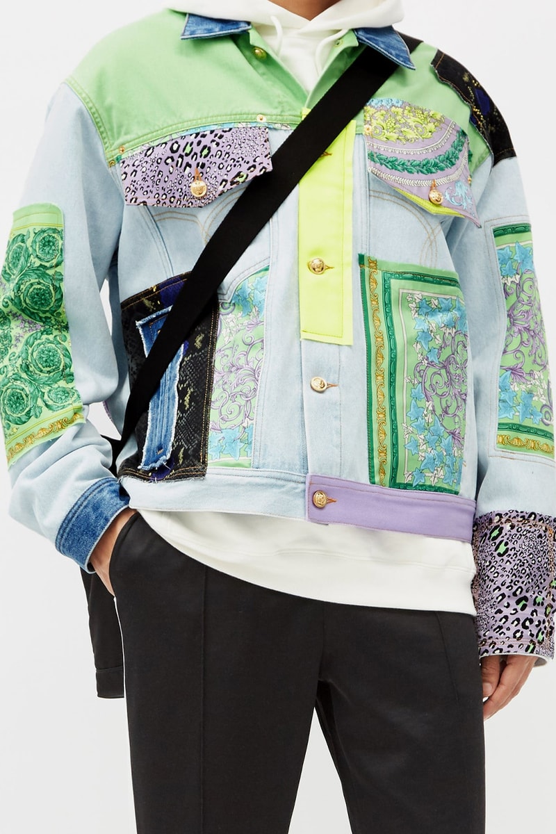 Versace Light Blue Patchwork Denim Jacket Info | Hypebeast