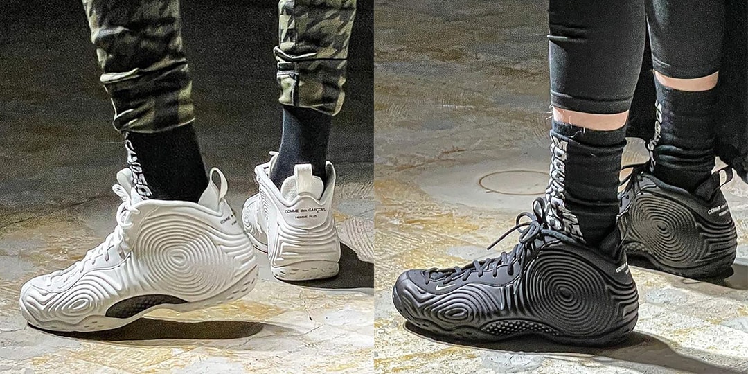 CDG H+ Nike Air Foamposite One White Black Collab | Hypebeast