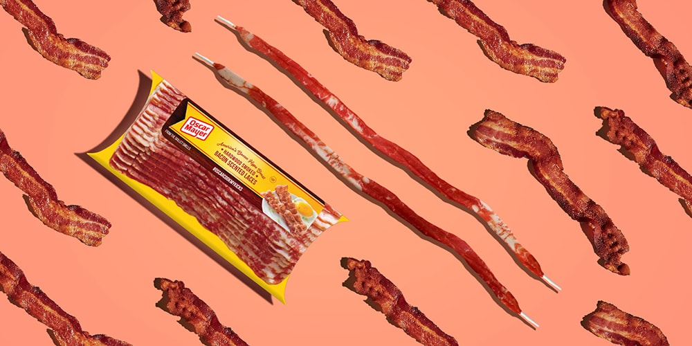 Oscar Mayer's Bacon-Scented Shoelaces for the AM90 | Hypebeast