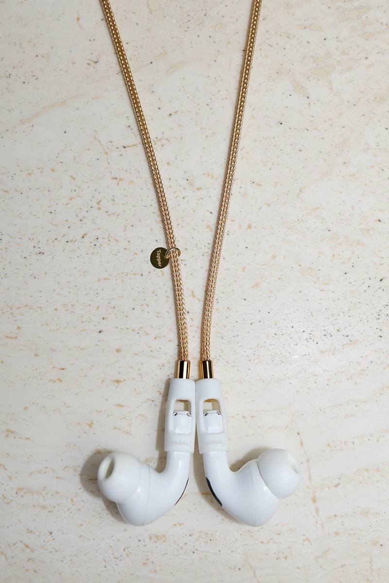 Tapper Solid 18K Gold Mesh Chain for AirPods/AirPods Pro | Hypebeast