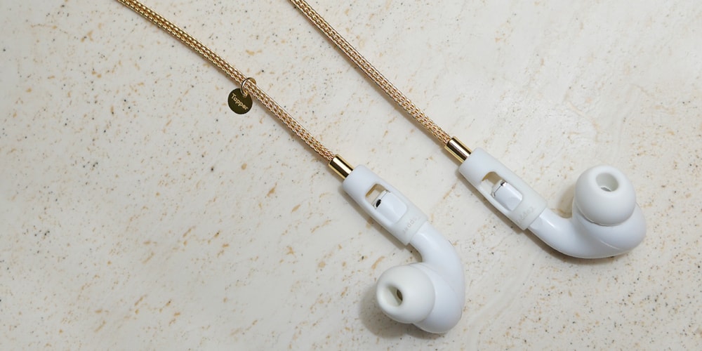 Tapper Solid 18K Gold Mesh Chain for AirPods/AirPods Pro | Hypebeast