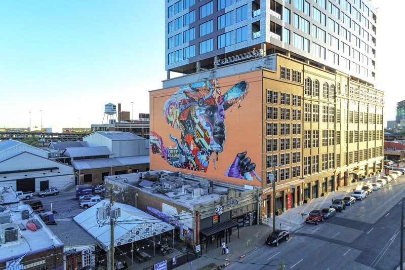 Tristan Eaton Mural at The Stack Deep Ellum | Hypebeast