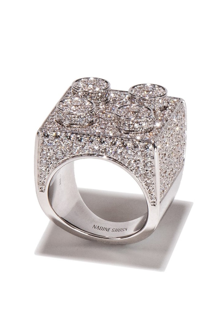 Emerging Jeweler Nadine Ghosn's $28k "LEGO"-Inspired Ring | Hypebeast