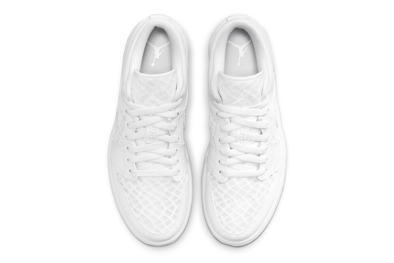 All-White Air Jordan 1 Low Mesh Leather Release | Hypebeast
