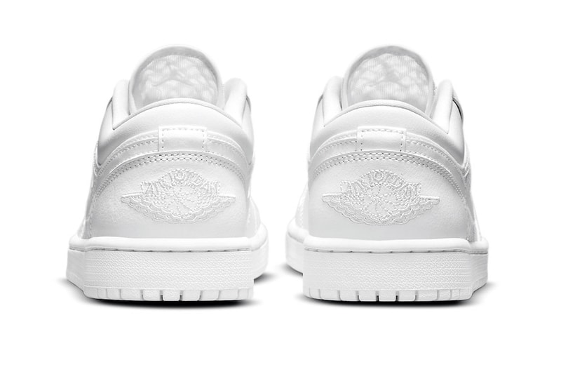All-White Air Jordan 1 Low Mesh Leather Release | Hypebeast