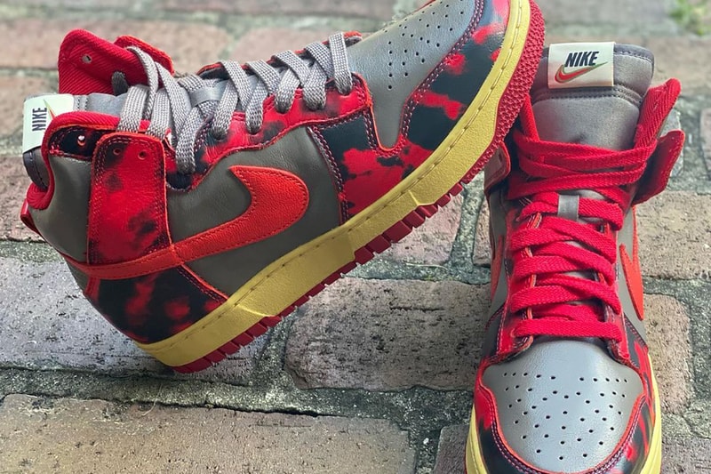 Nike Dunk High Red Gray Camo Release Info | Hypebeast