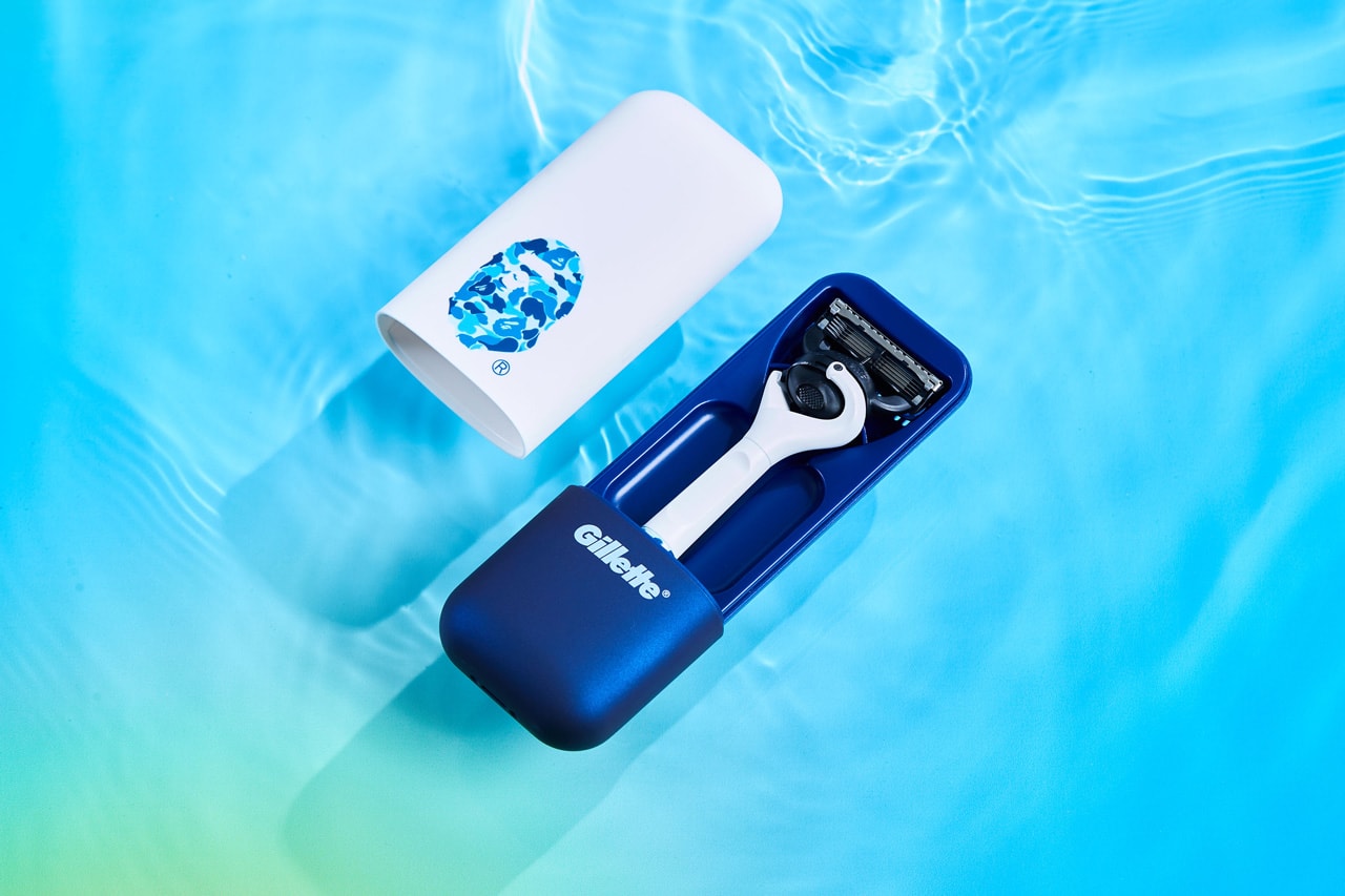 BAPE Gillette Blue Camo Razor Collaboration Lookbook | HYPEBEAST