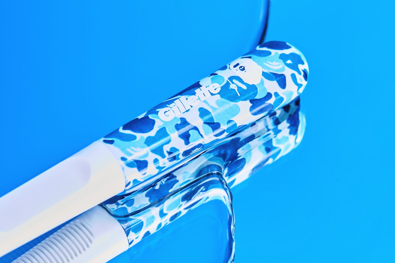 BAPE Gillette Blue Camo Razor Collaboration Lookbook | HYPEBEAST