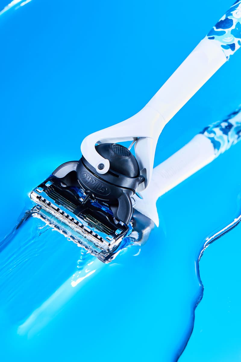 BAPE Gillette Blue Camo Razor Collaboration Lookbook | Hypebeast