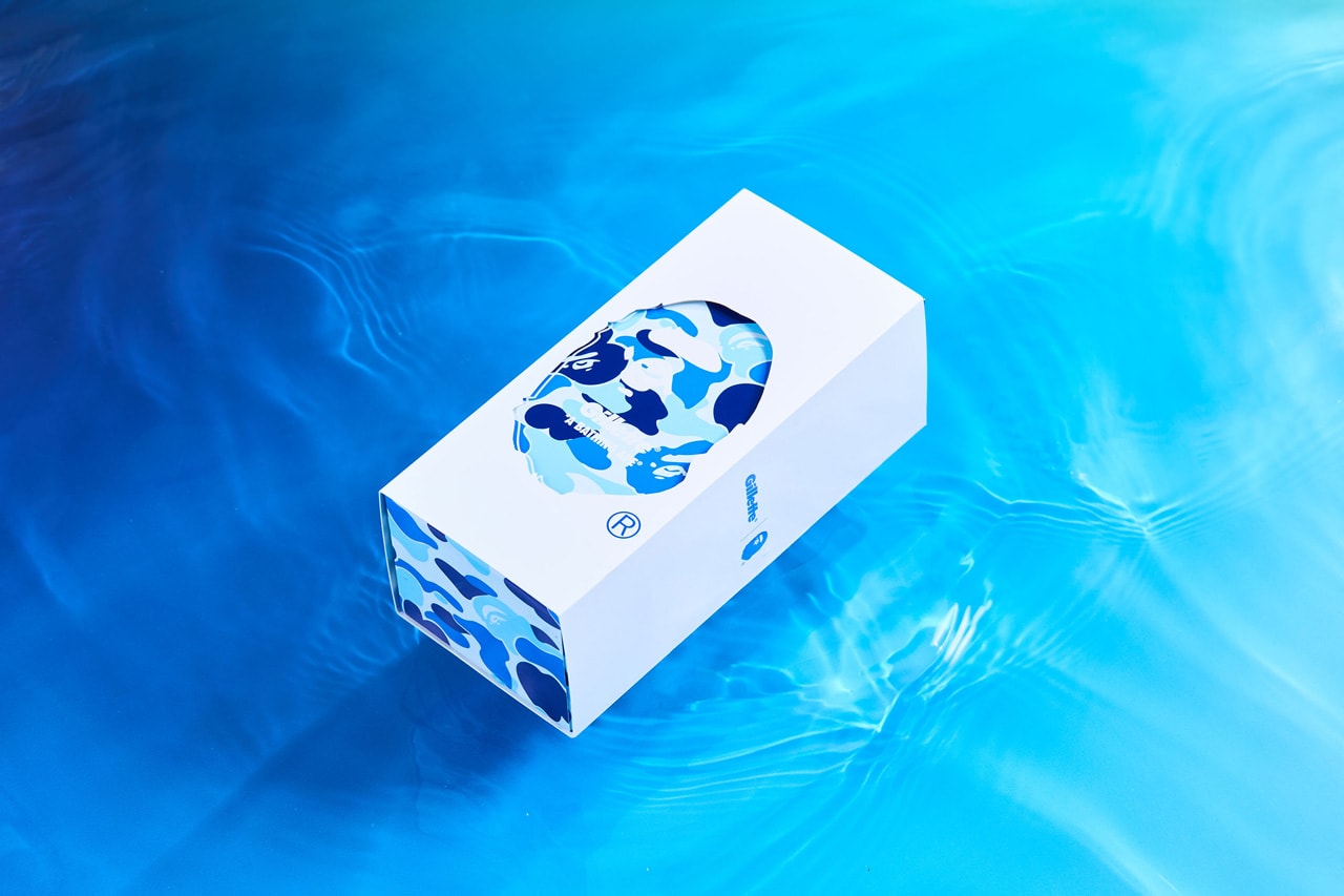 BAPE Gillette Blue Camo Razor Collaboration Lookbook | HYPEBEAST