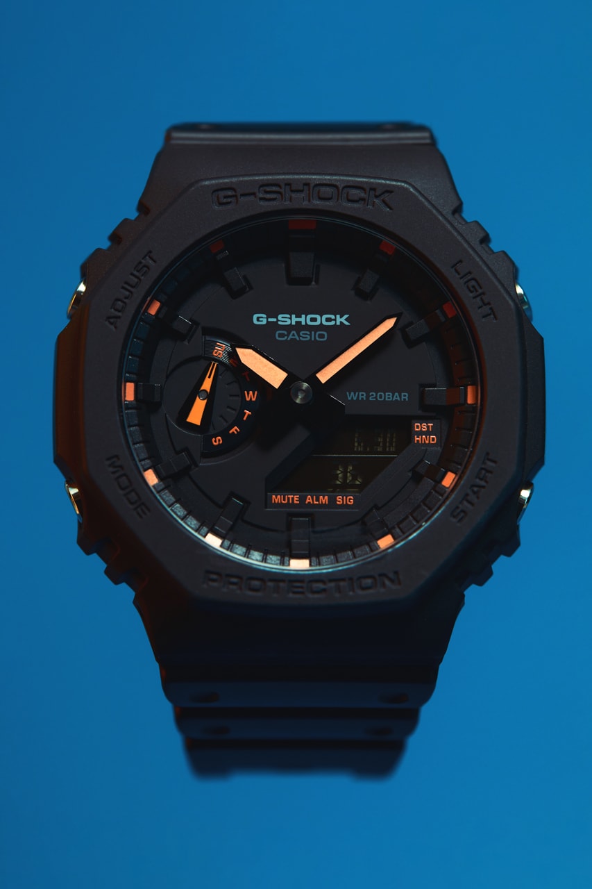 G-SHOCK GA-2100 Matte Black With Neon Accents | HYPEBEAST