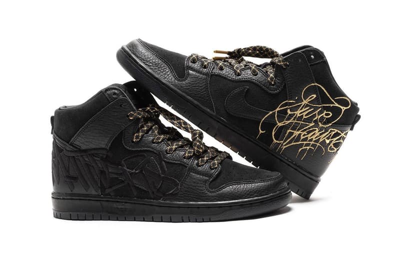 Faust Nike SB Dunk High Black Gold DH7755-001 Release | Hypebeast