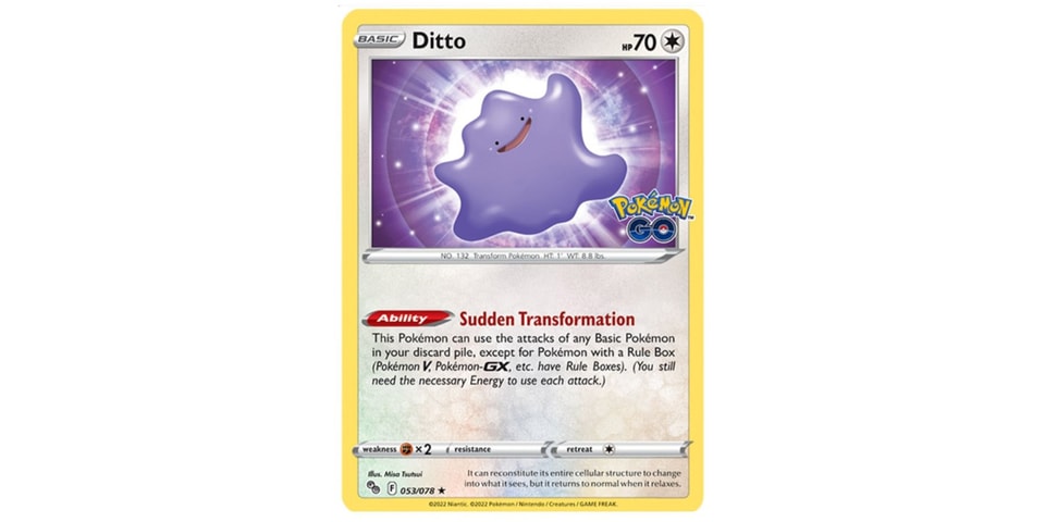 Pokémon GO TCG Expansion Cards To Include Hidden Ditto | Hypebeast