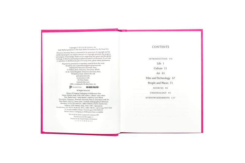 No More Rulers 'Warhol-isms' Book Release | Hypebeast