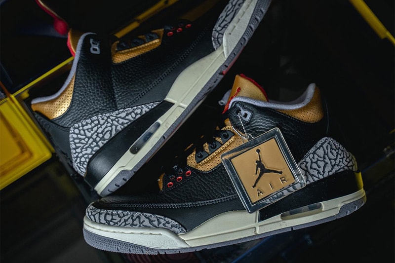 Exclusive Air Jordan 3 Black Gold Makeover | Hypebeast