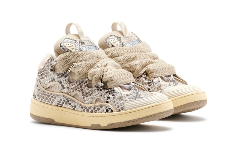 Lanvin Unveils Python Print Leather Curb Sneaker | Hypebeast