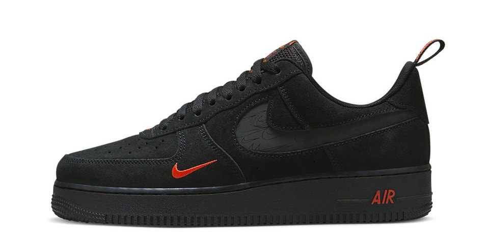 Nike Air Force 1 Low Arrives in Black Suede and Orange | Hypebeast
