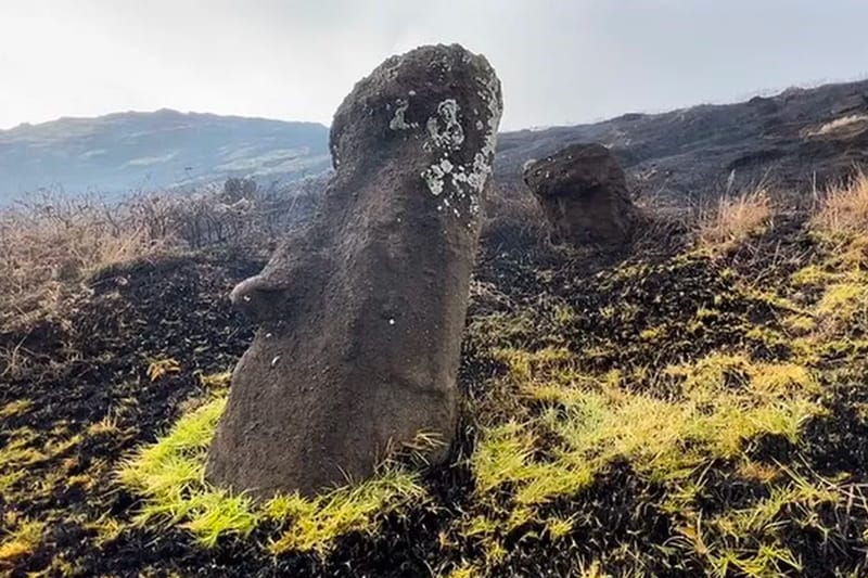 Maoi Statues Damaged by Fire Easter Island Arson | Hypebeast