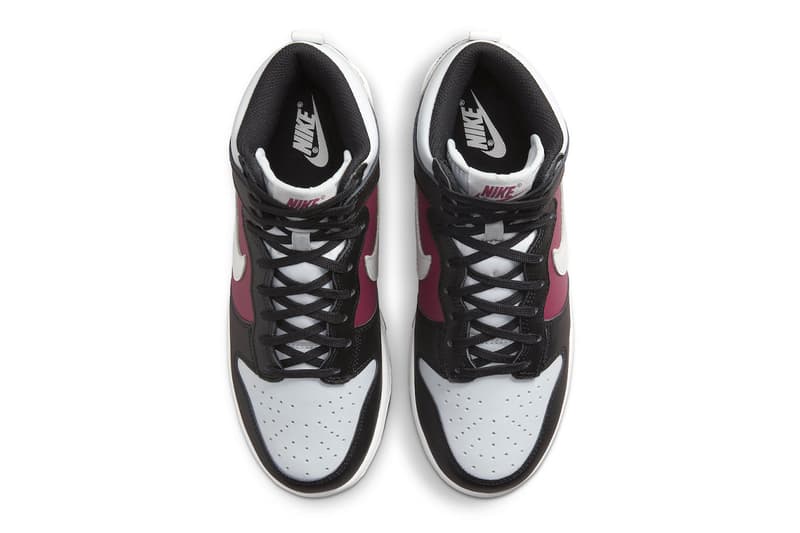 Nike Dunk High Arrives in New Black, White, Maroon Colorway | Hypebeast