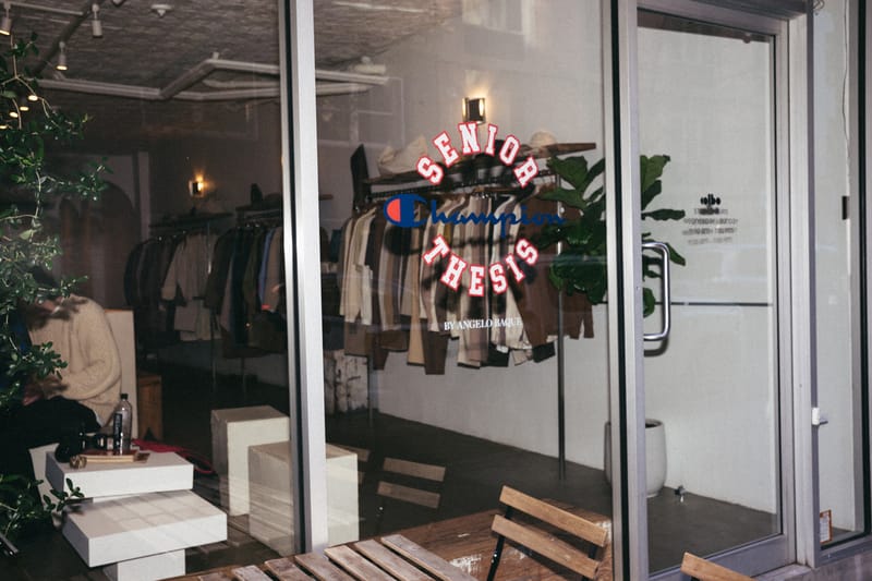 Angelo Baque x Champion "Senior Thesis" Crewneck | Hypebeast