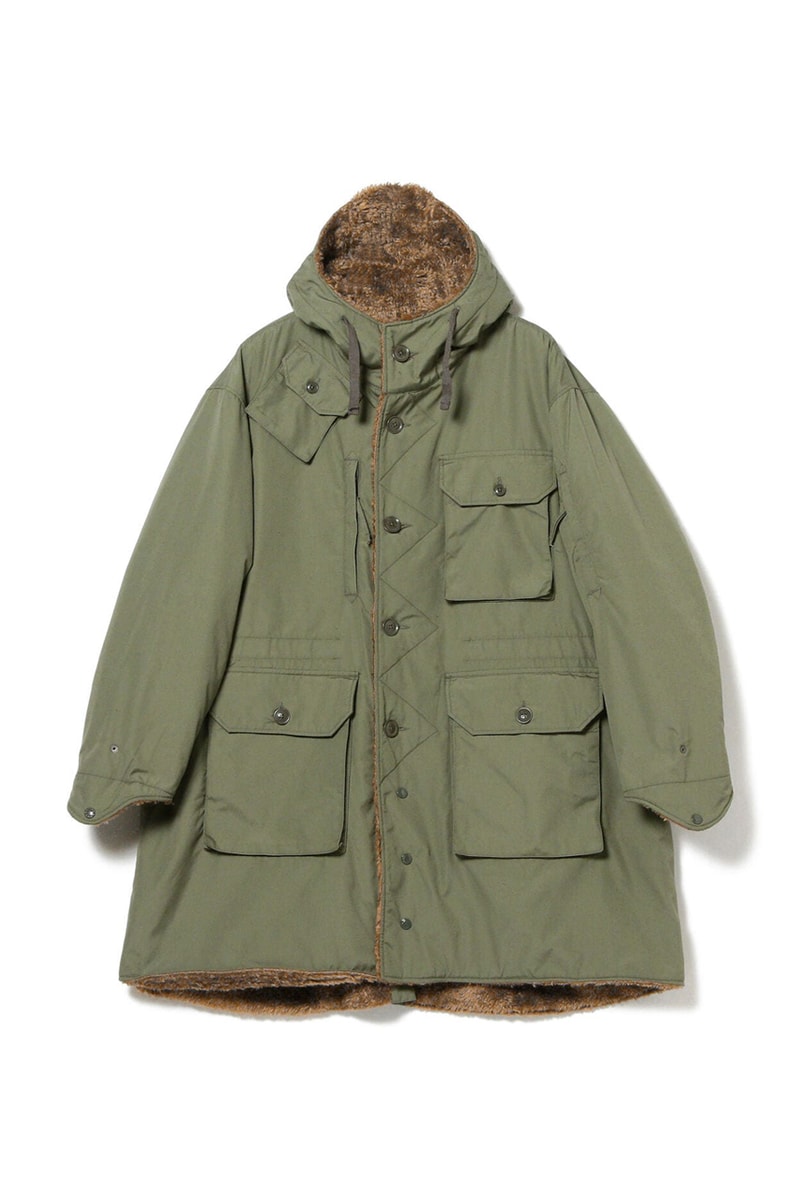 BEAMS PLUS Engineered Garments Reversible Field Fur Coat | Hypebeast