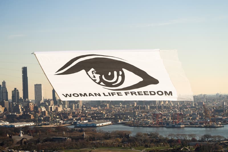 Woman Life Freedom 'Eyes on Iran' Installation NYC | Hypebeast