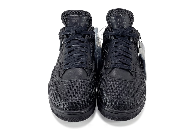 Air Jordan 4 Premium "Black Woven" Detailed Look | Hypebeast