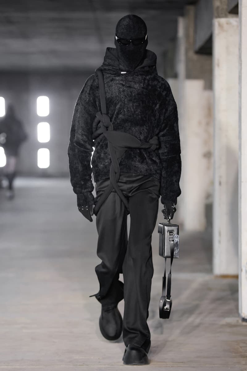 HELIOT EMIL FW23 Model on Fire at Paris Fashion Week | Hypebeast