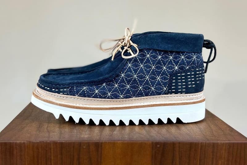 Goods & Services Clarks Wallabee "Navy Sashiko" | Hypebeast