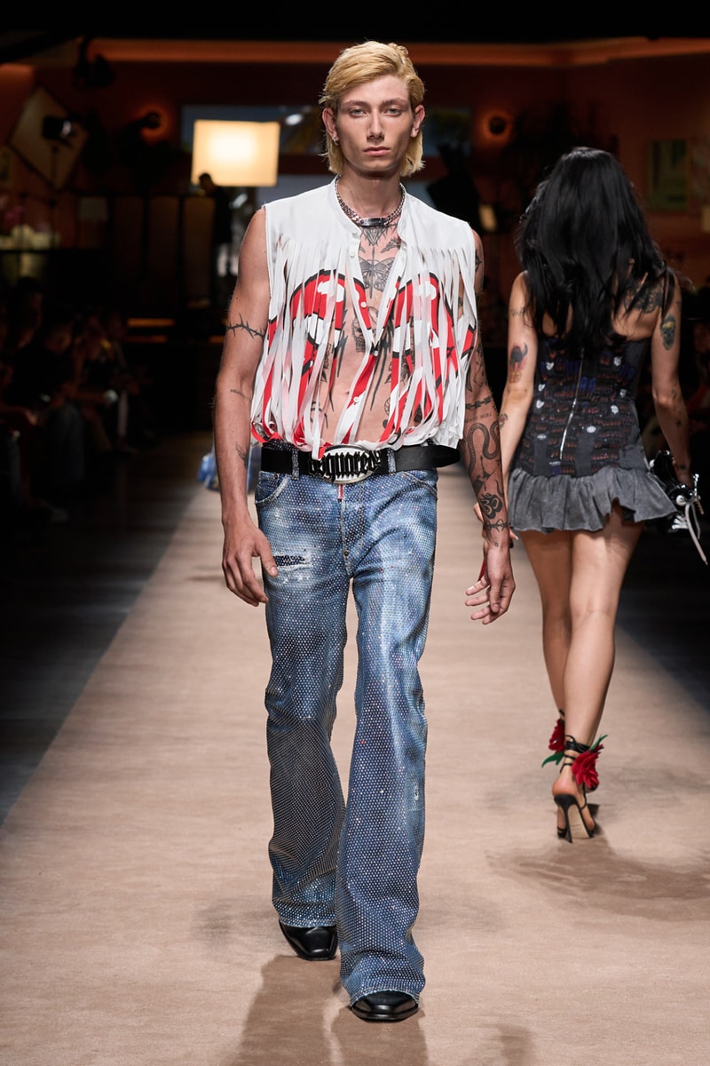 Rocco Siffredi & Julia Fox Walk Dsquared2 SS24 | Hypebeast