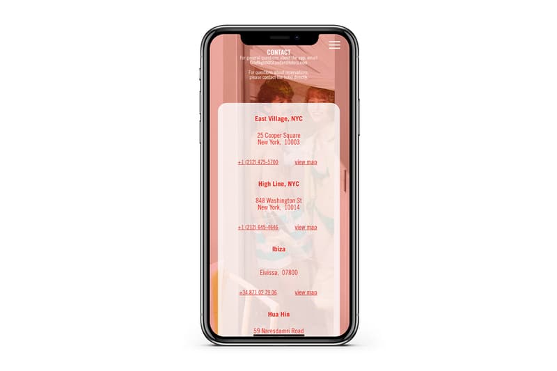 The Standard "One Night Standard" App Info | Hypebeast