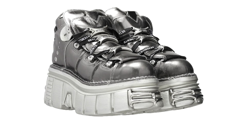 Vetements New Rock Silver Platform Sneaker | Hypebeast