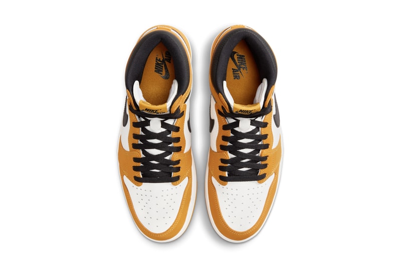 Official pictures showcasing the Air Jordan 1 High OG "Yellow Ochre ...