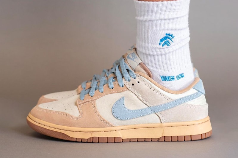 On-Feet Look Nike Dunk Low "Sanddrift/Armory Blue" | Hypebeast