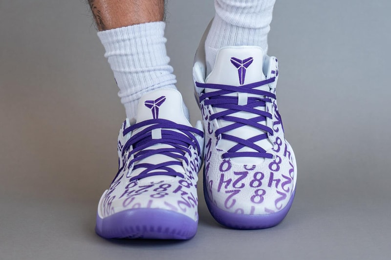 A visual preview of the Nike Kobe 8 Protro "Court Purple" being worn ...