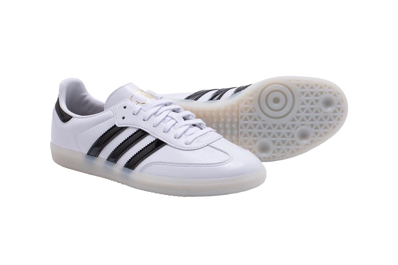 Jason Dill x adidas Samba Patent Leather "White/Black" | Hypebeast